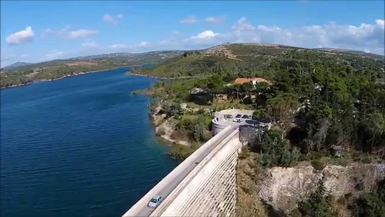 DJI Phantom Vision 2+, Marathon Dam, Marathon, Greece - YouTube