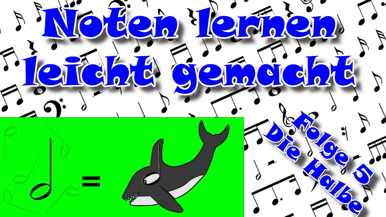 Noten lernen leicht gemacht #5 Die Halbe Note - YouTube