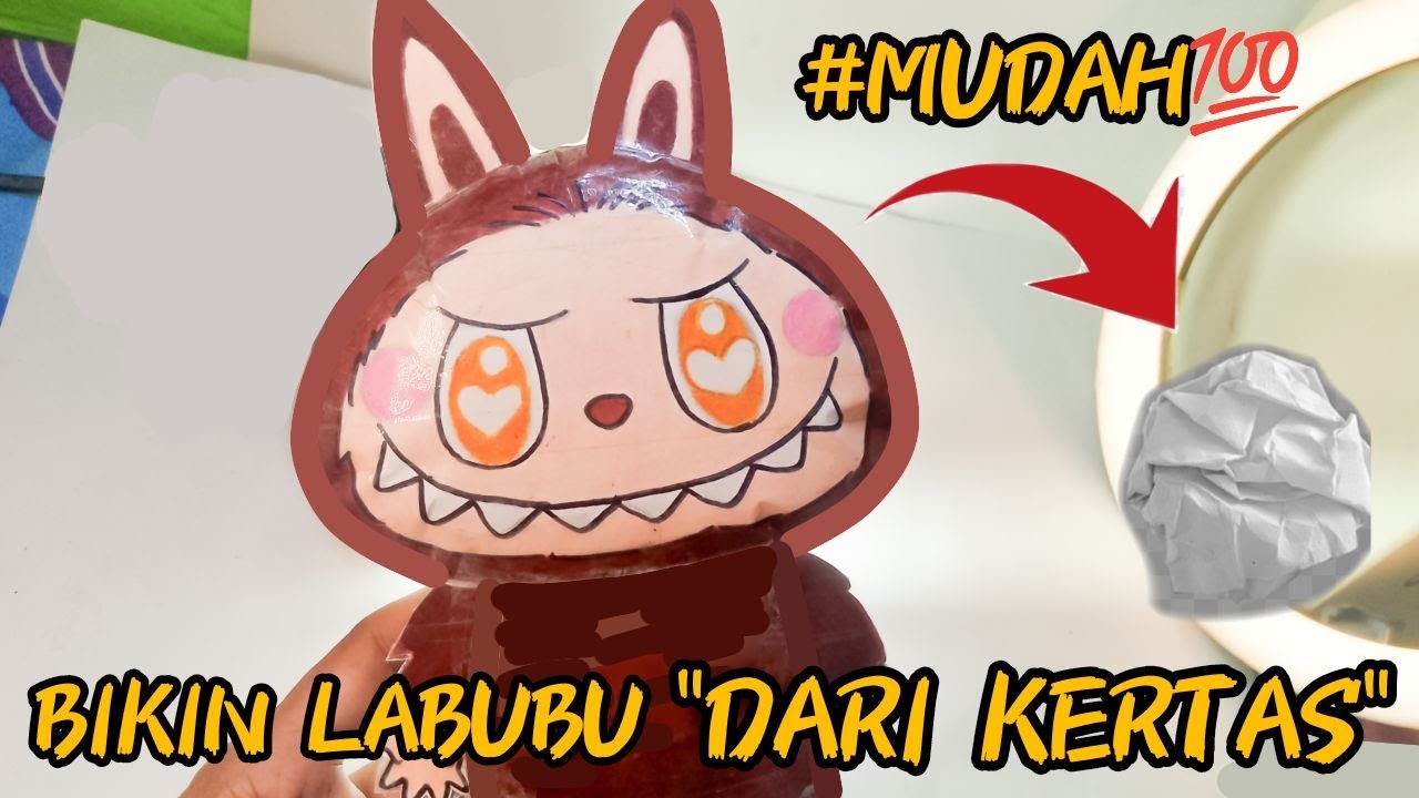 Labubu DIY dari kertas - YouTube