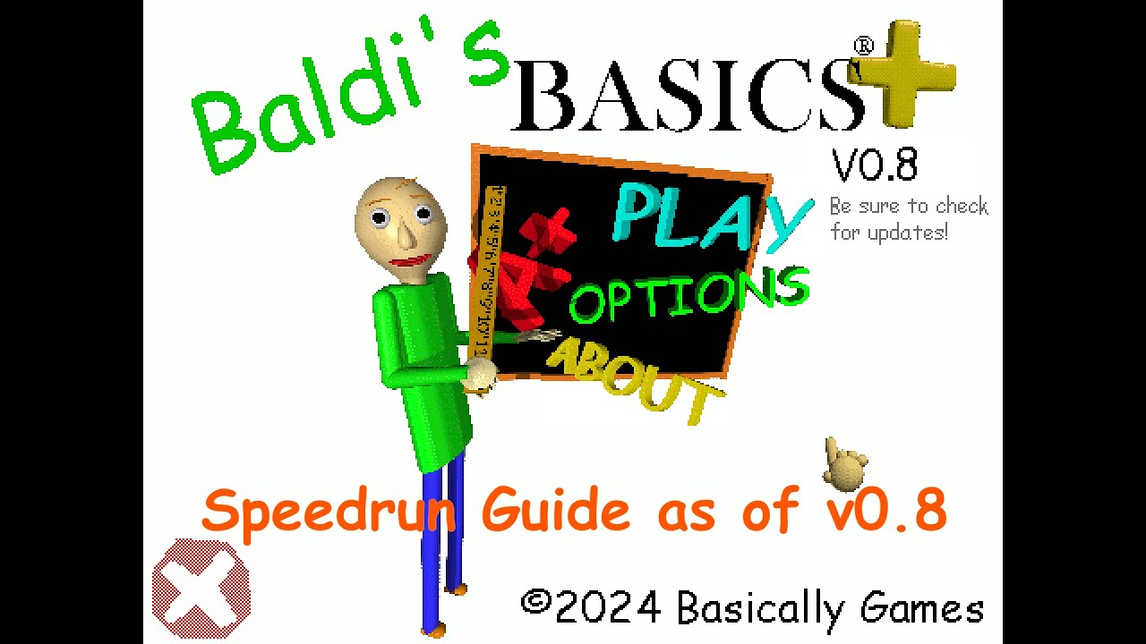 Baldi's Basics + Speedrun Guide (Versions 0.1 - 0.9) - YouTube