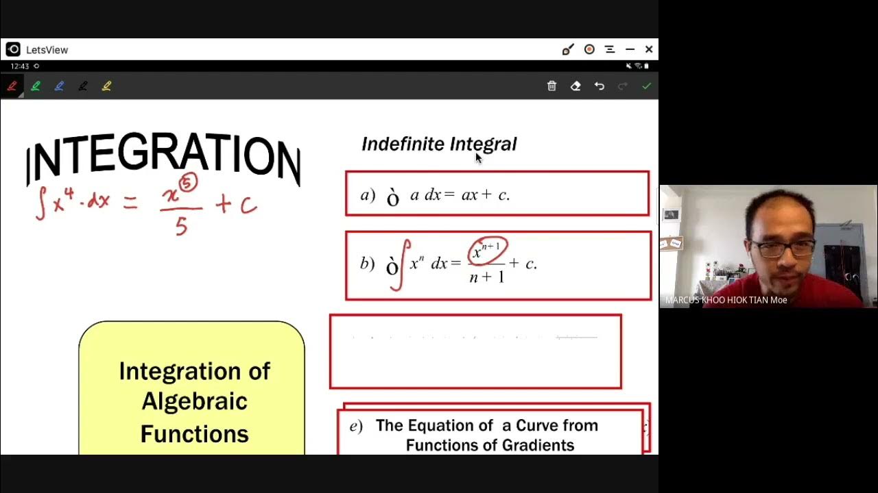Online Classroom Series 2021: Form 5 Add Maths Indefinite Integrals ...