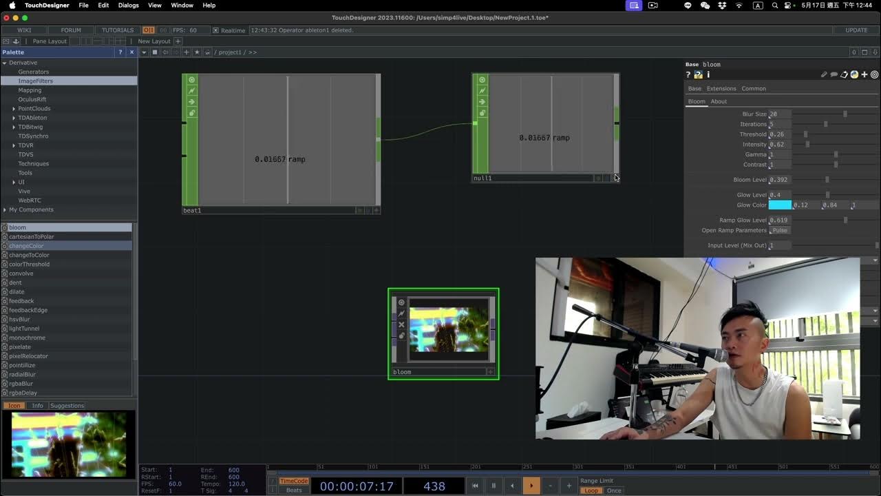 TouchDesigner 速度與時間 Time /Beat/Ableton Link/BPM/Tap Tempo - YouTube