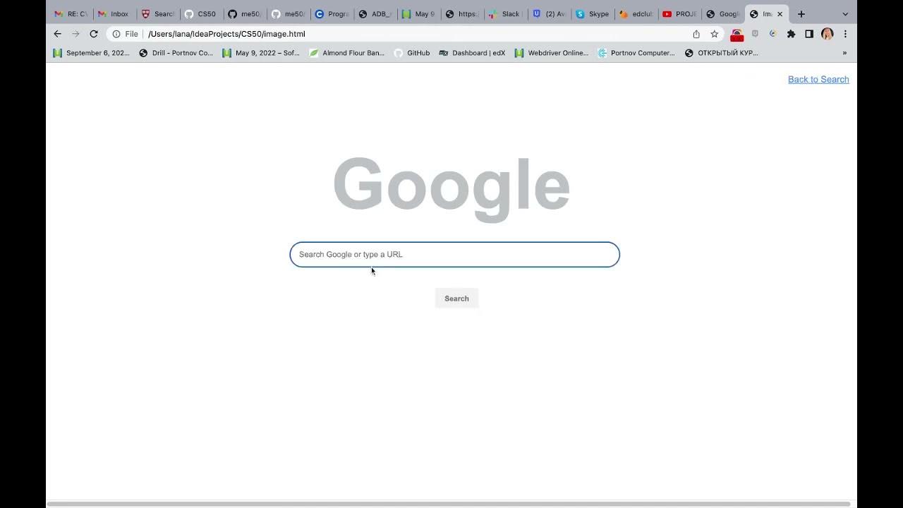 Google Search Clone - CS50 Project 0 - YouTube