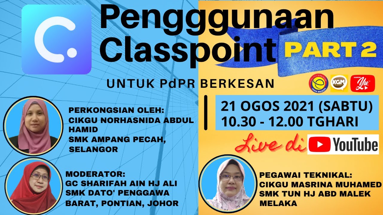 🔴[LIVE] PENGGUNAAN CLASSPOINT UNTUK PdPR BERKESAN (PART 2 ) OLEH CIKGU NORHASNIDA - YouTube