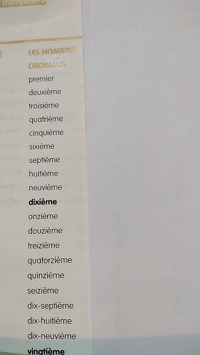 Learn French easily. The ordinal numbers. Les nombres ordinaux. - YouTube