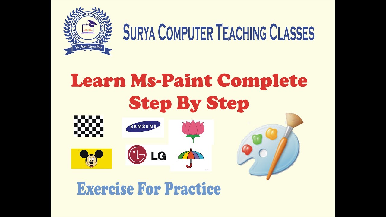 Ms-Paint For Beginners Exercise For Practice - YouTube