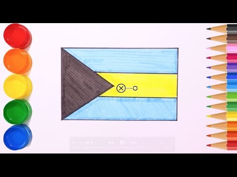National Flag Of Bahamas - Draw Bahamas Flag - YouTube