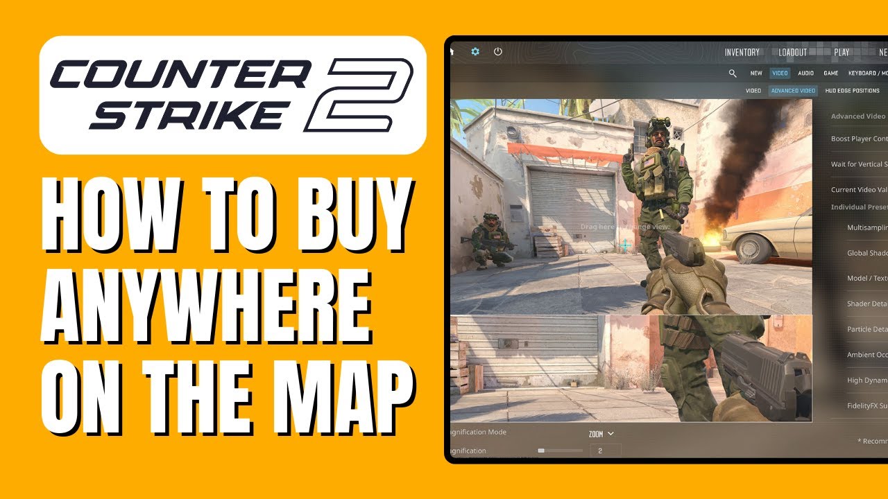 CS2 - How To Have The Buy Menu Available Anywhere On The Map HD - YouTube