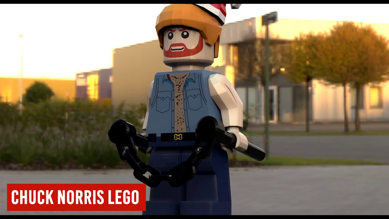 Render Chuck Norris Lego para papercraft - YouTube