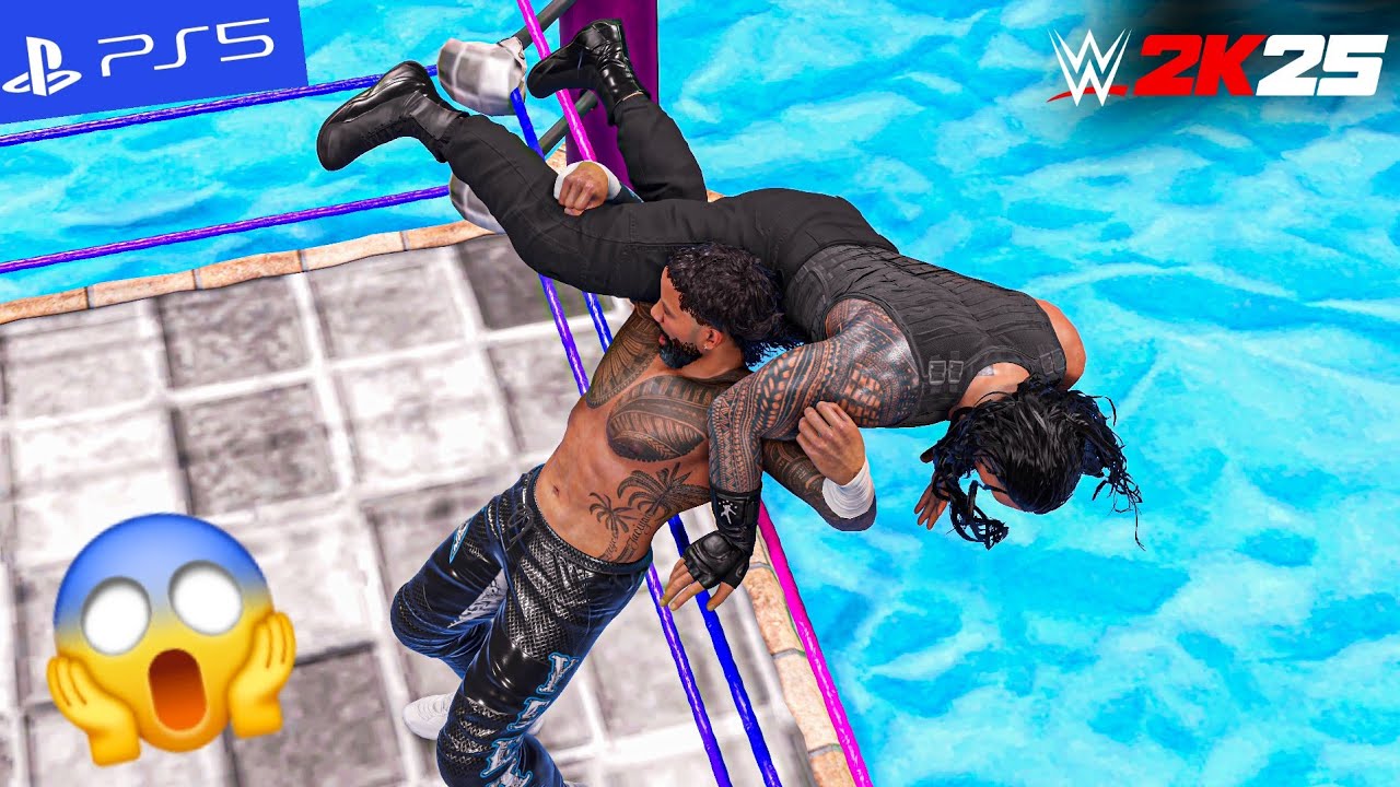WWE 2K25 - The Deep End of Destruction: Water Royal Rumble | PS5" [4K60 ...