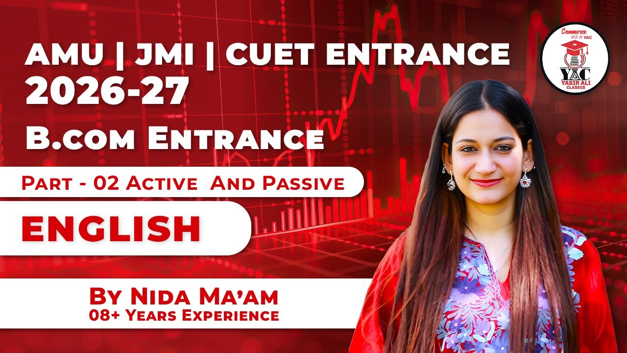 English | Active and Passive Voice Part-2 | CUET | AMU B.com | BA ...