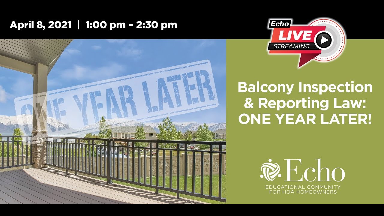 Balcony Inspection & Reporting Law: One Year Later - YouTube