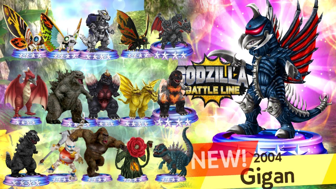 Gigan 2004 ALL 4★ LEGENDARY BATTLE UNITS SUMMON UNLOCK in Godzilla ...