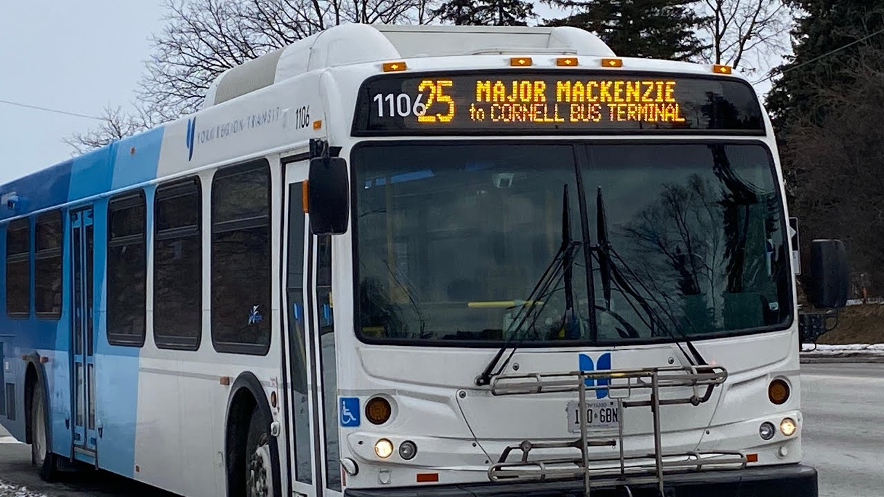 ROUTE 25 YRT NEW FLYER D40LFR #1106 - YouTube