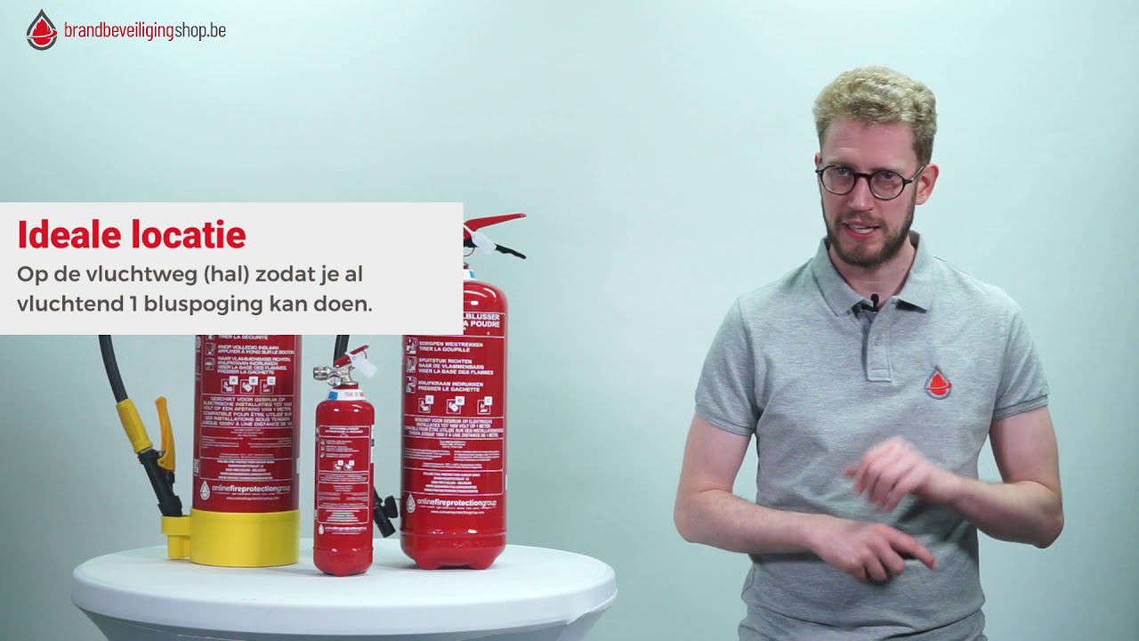 Waar moet ik een brandblusser juist plaatsen? - YouTube