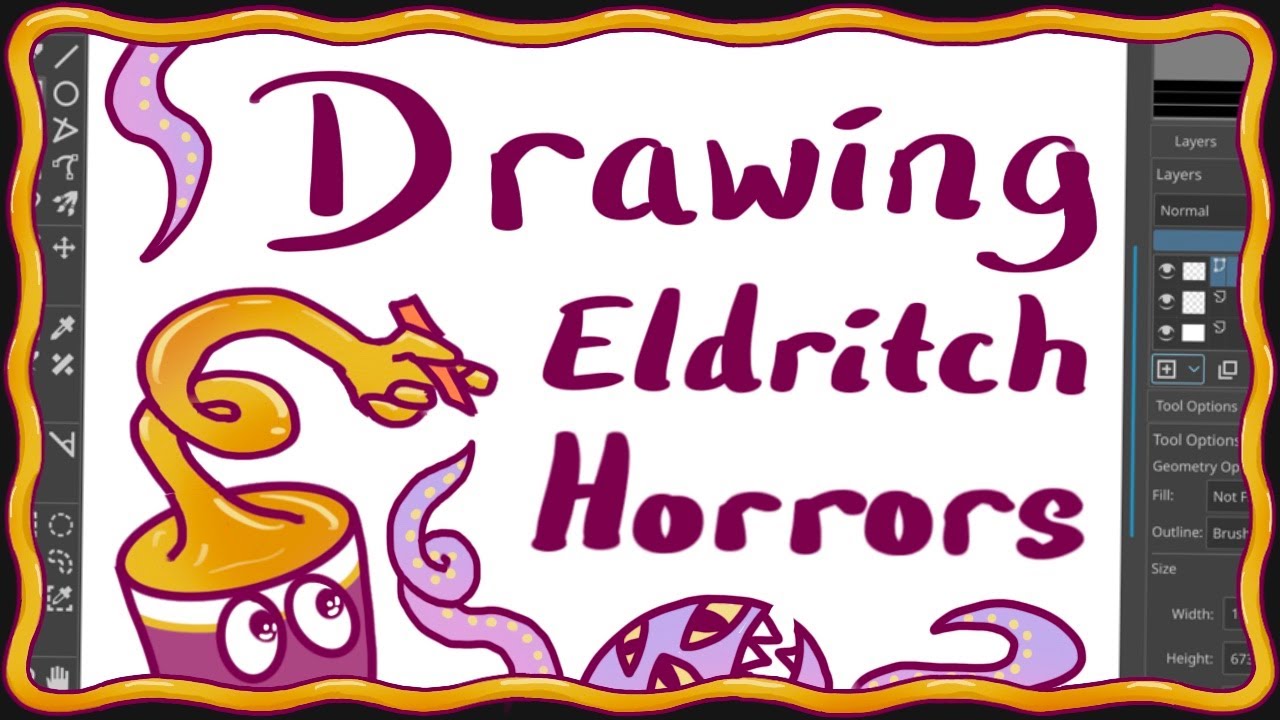 【ホラー描く】Drawing Eldritch Monsters, Part 2 [EN Vtuber] - YouTube