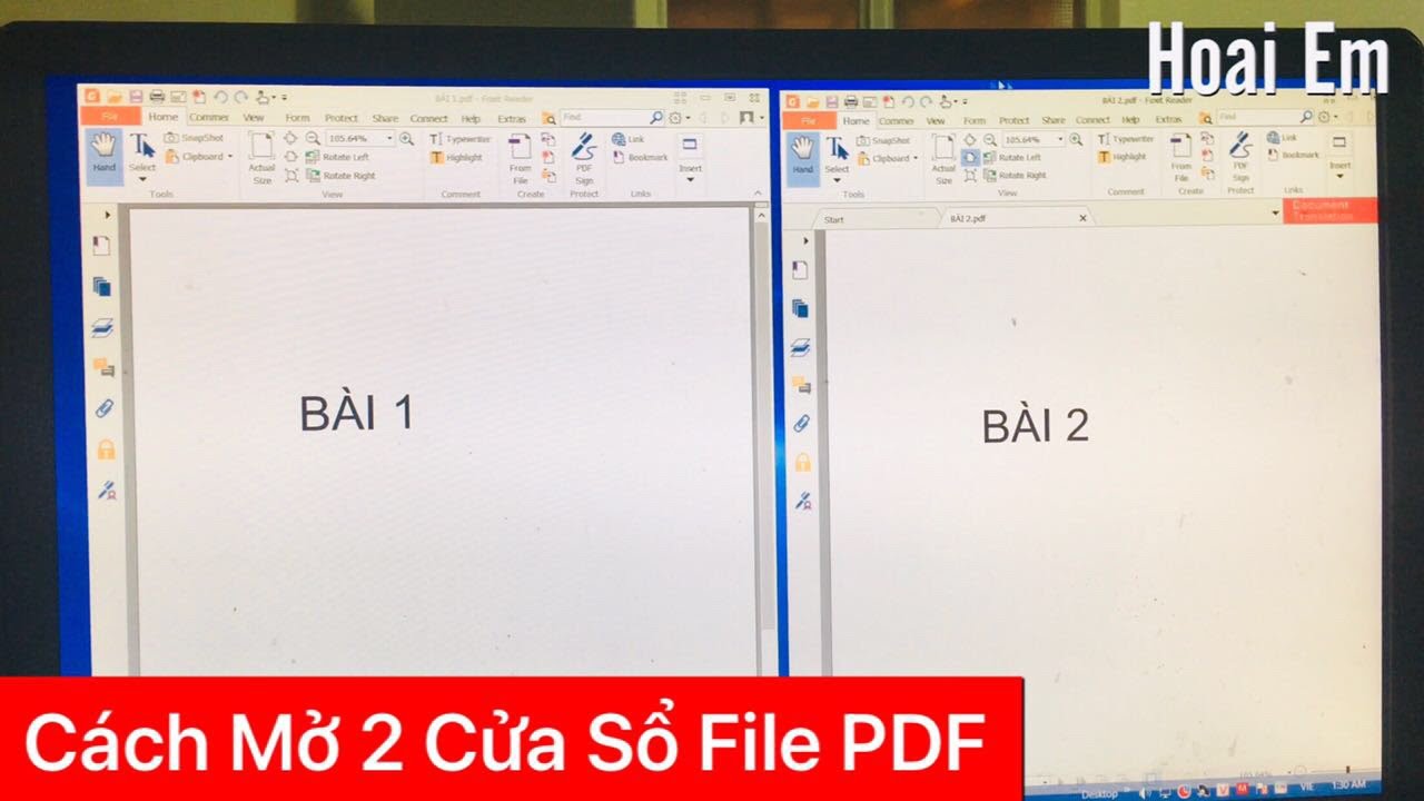 Cách mở 2 cửa sổ File PDF - YouTube