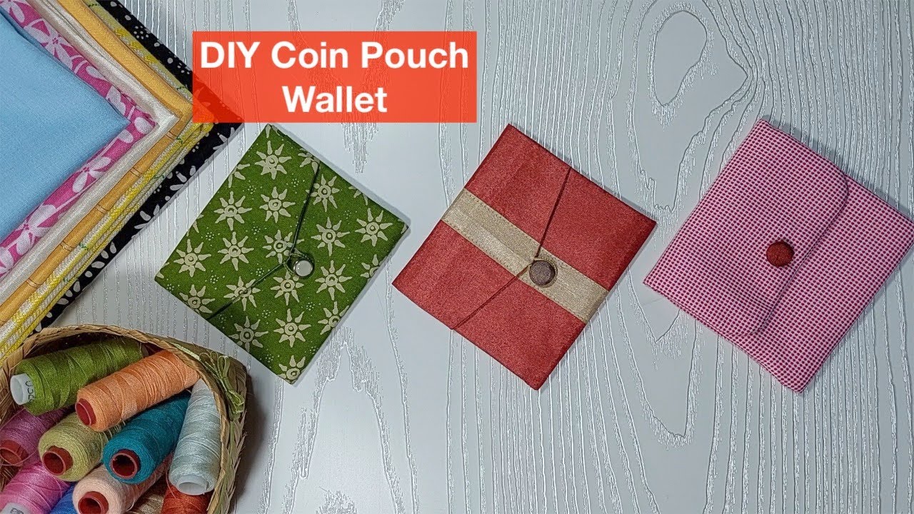 Easy DIY Coin Pouch Wallet / Purse | Beginner Sewing Projects : Coin ...