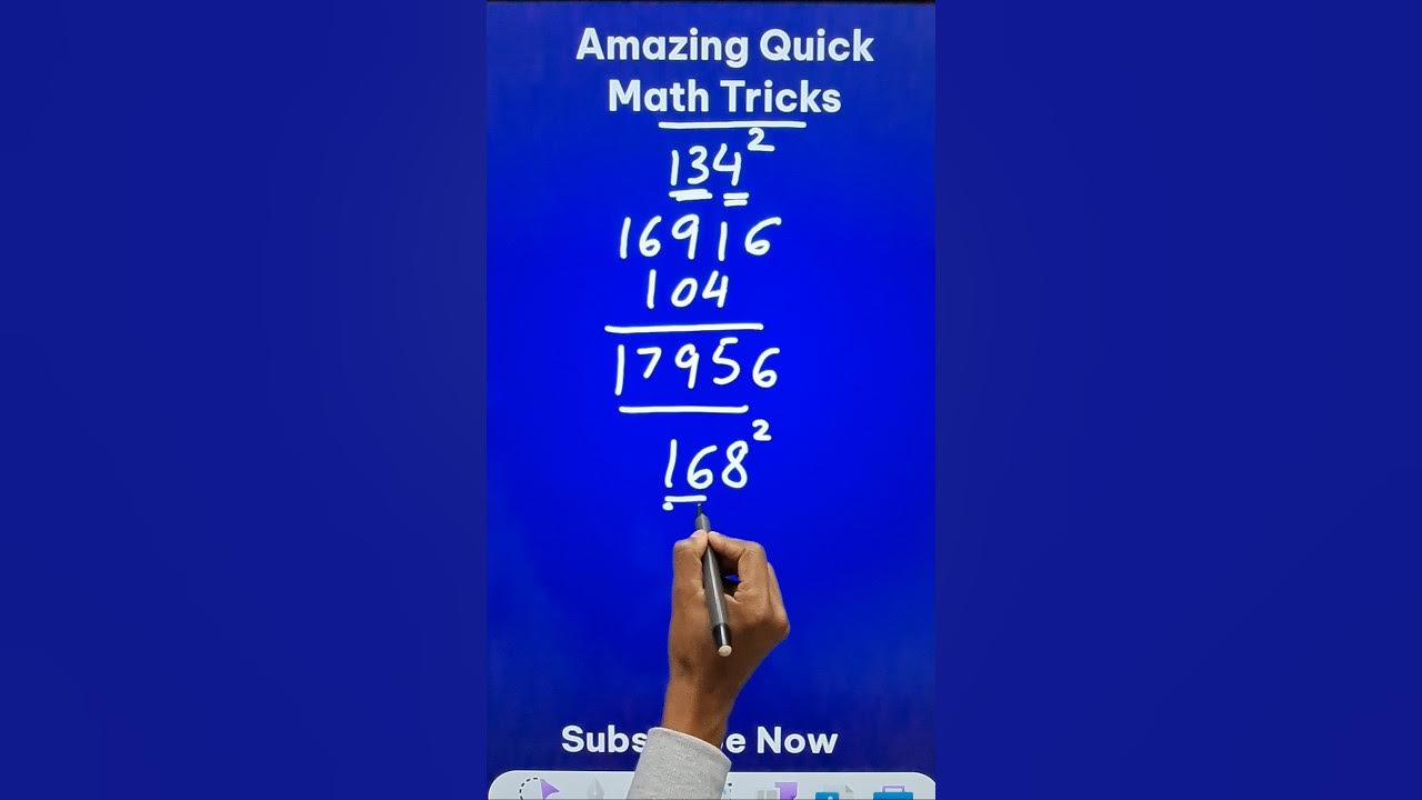 Squaring 134 and 168 Superfast Trick II Fast Calculation Short Trick for Quant #youtubeshorts ...