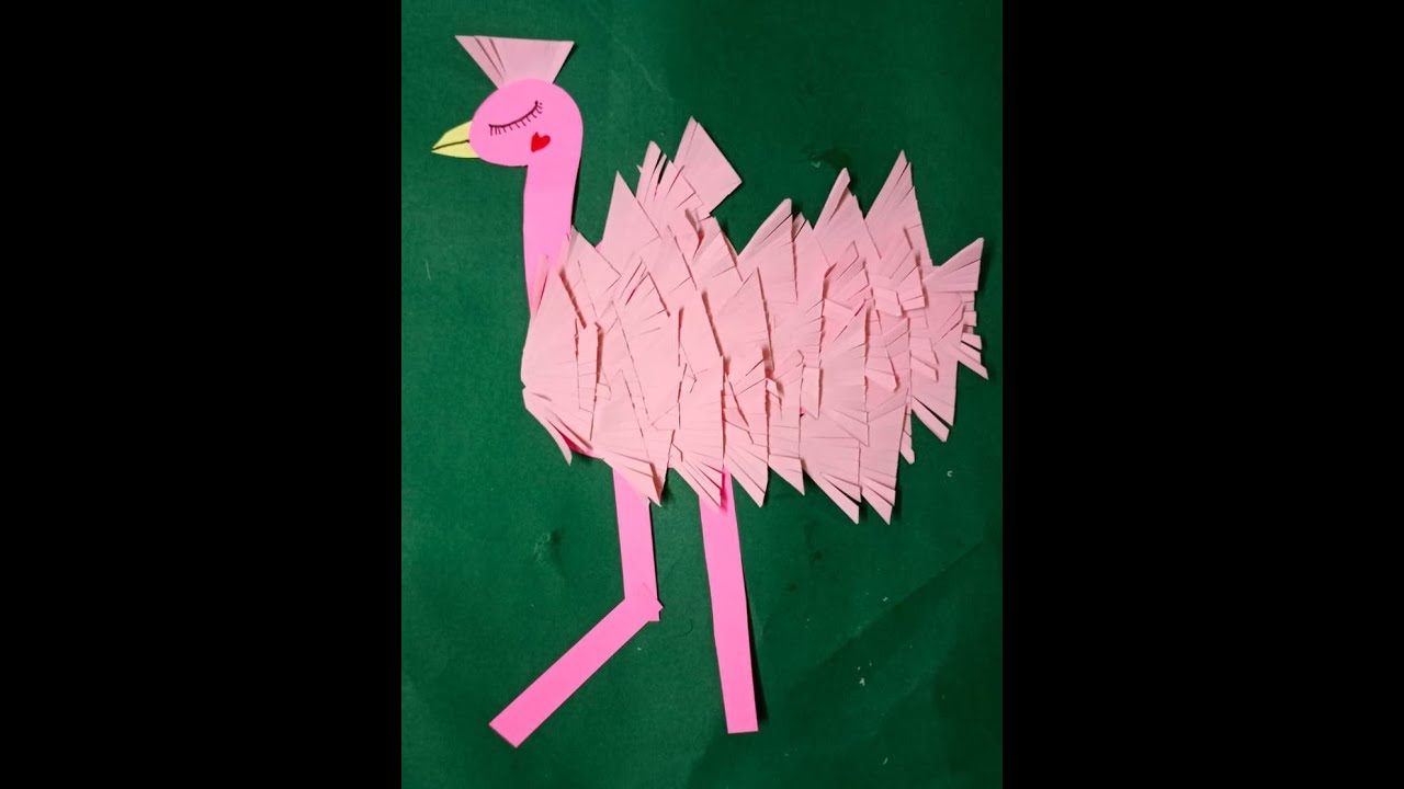 How to Make a Paper Flamingo | Creating Paper Flamingo | Paper Art and ...