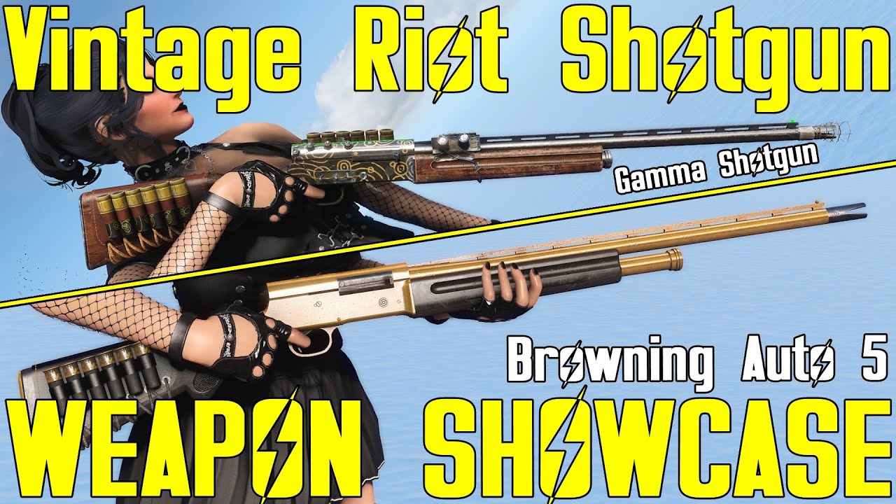 Fallout 4: Vintage Riot Shotgun - Browning Auto 5 and Gamma Shotgun ...