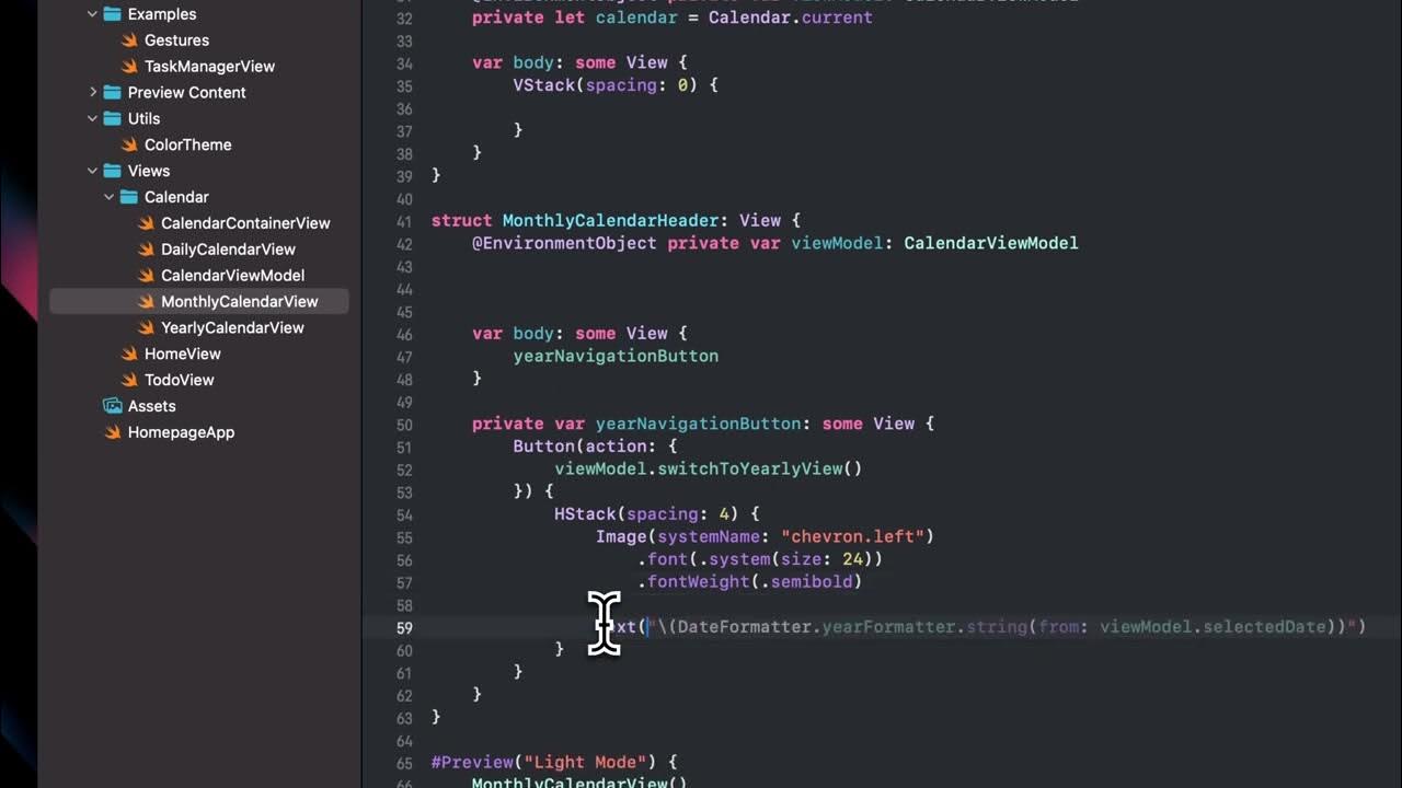 [SWIFTUI AND CLAUDE AI] 31 Monthly Calendar Interface - YouTube