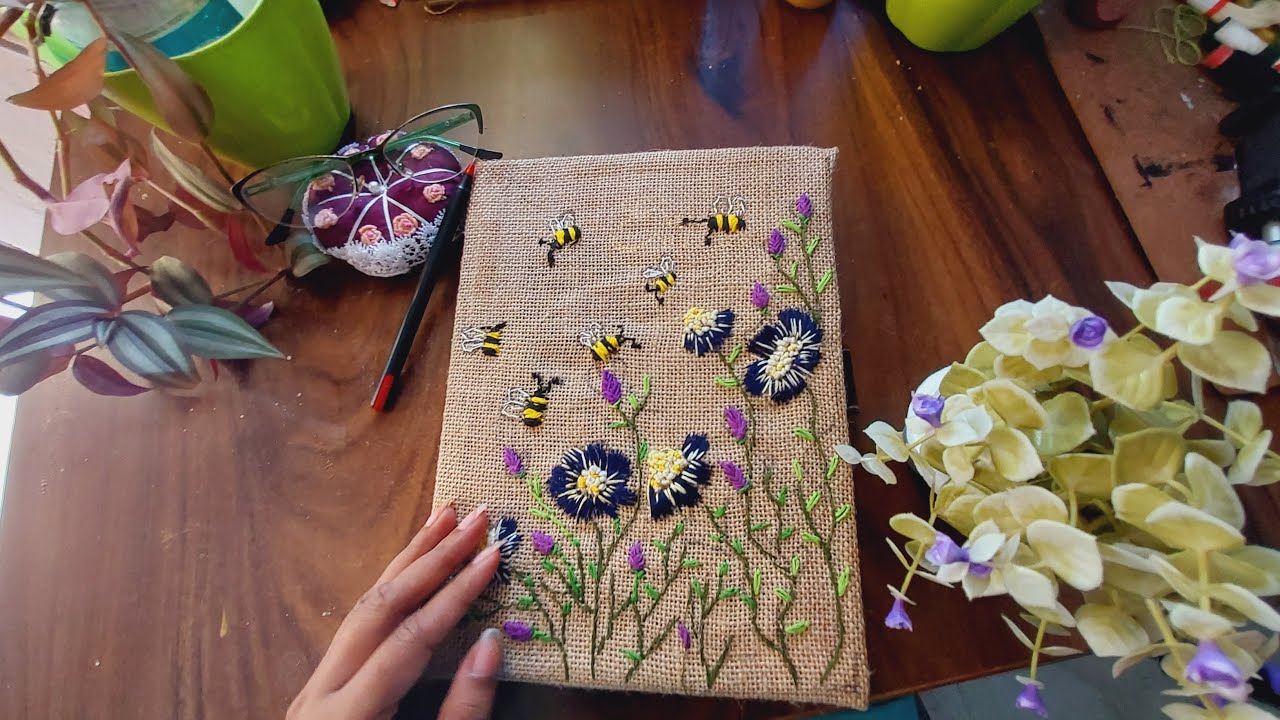 New year Diary cover design with embroidery - YouTube
