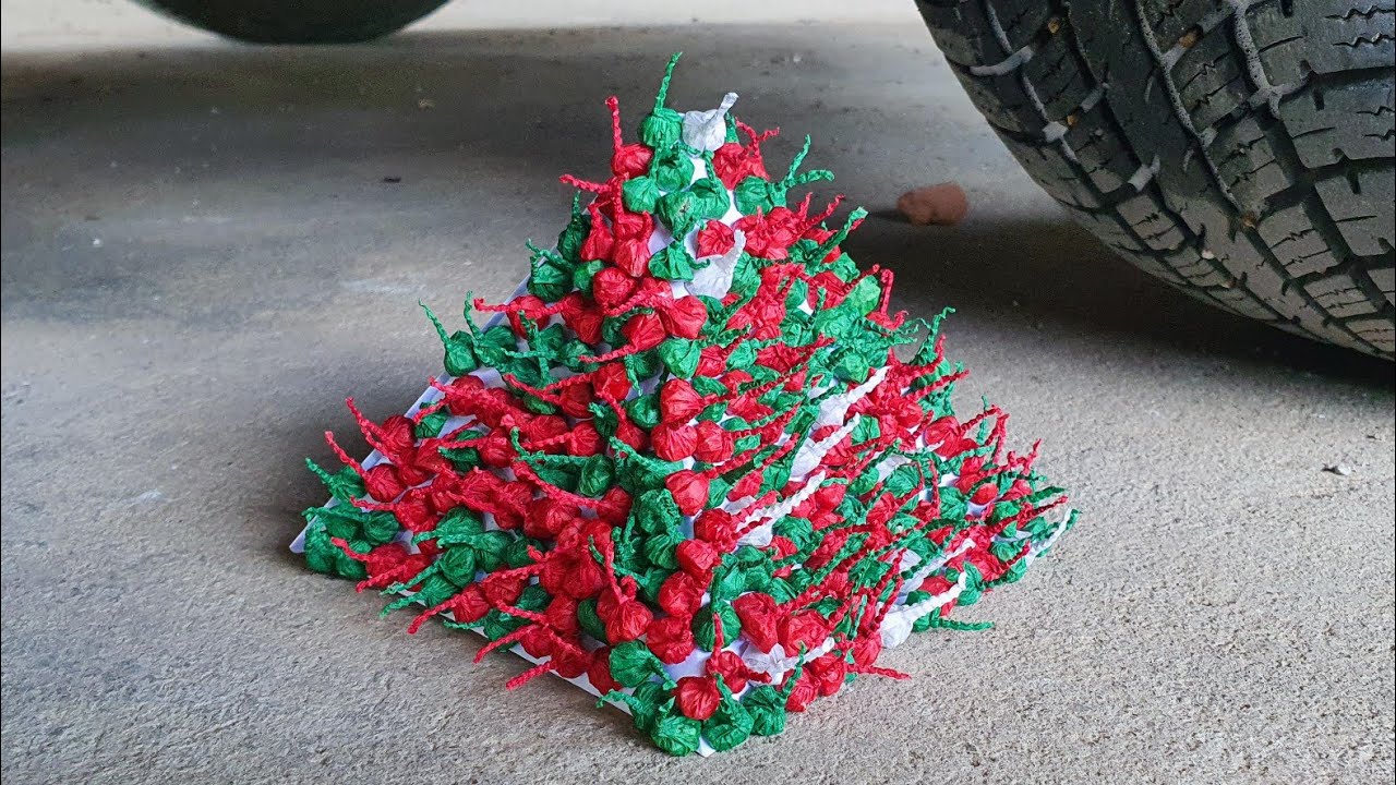 Experiment : Snap Pop Firecrackers Vs Car Crushing Crunchy & Soft ...