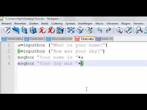 VBS Basics Tutorial | Showing some scripts - YouTube