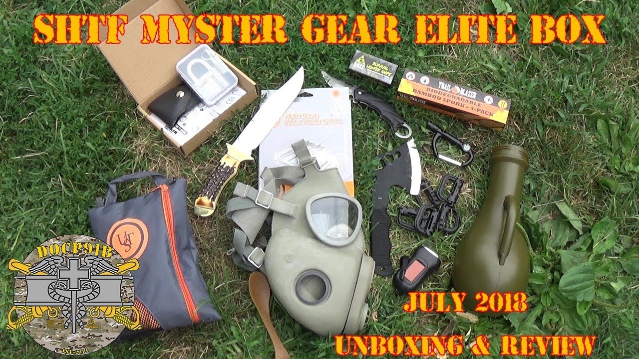 SHTF Mystery Gear ELITE Box - July 2018 Unboxing & Review - YouTube