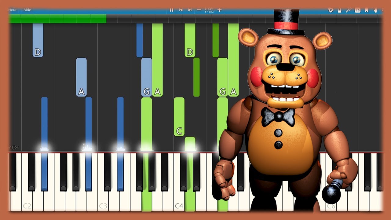 Five Nights At Freddy's Song (FNAF 1) [PIANO TUTORIAL + SHEET MUSIC ...