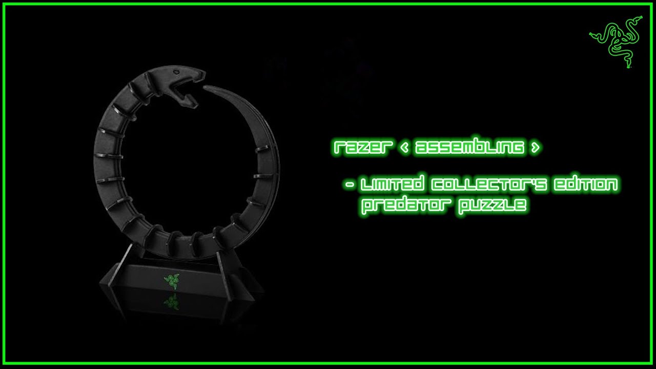 ASSEMBLING - RAZER LIMITED COLLECTOR'S EDITION PREDATOR PUZZLE - YouTube