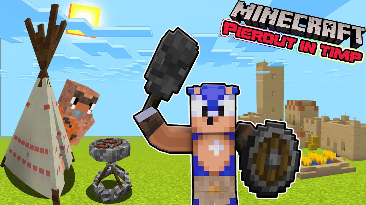 Epoca De Piatra | Pierdut In Timp (Minecraft Modat) - YouTube