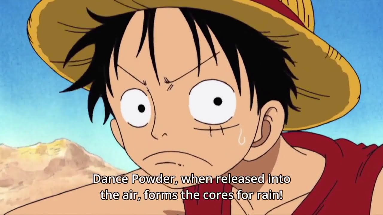 Luffy trying to understand the word "Dance Powder" One Piece - YouTube