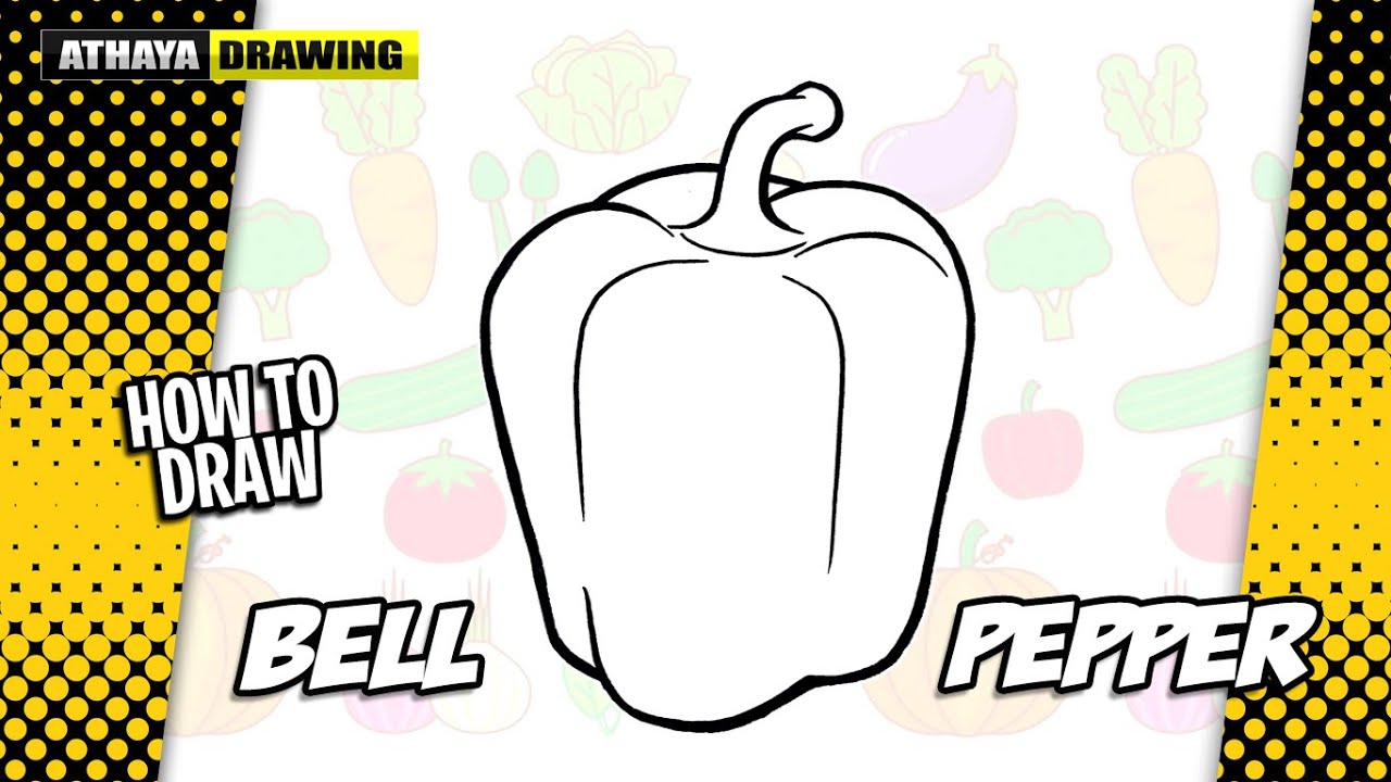 How to draw a Bell Pepper step by step - YouTube