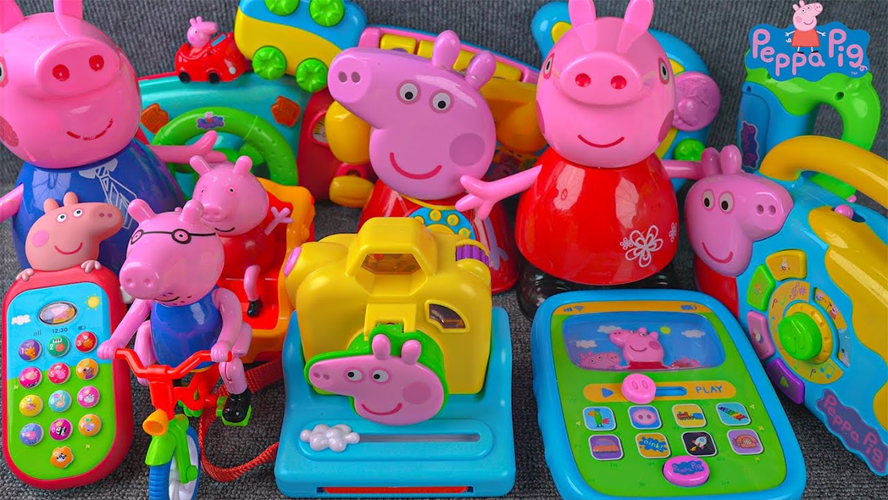 11 Minutes Satisfying with Unboxing Cute Peppa Pig Phone Toy Collection ...