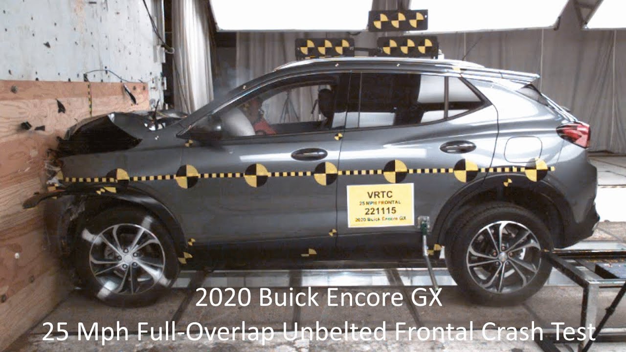 2020 Buick Encore GX 25 Mph Full-Overlap Unbelted Frontal Crash Test ...