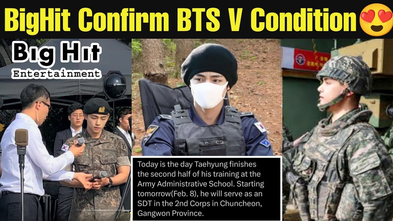 BigHit Confirm BTS V Condition 😢 Finally BTS V Job Posted in Military 😍 ...