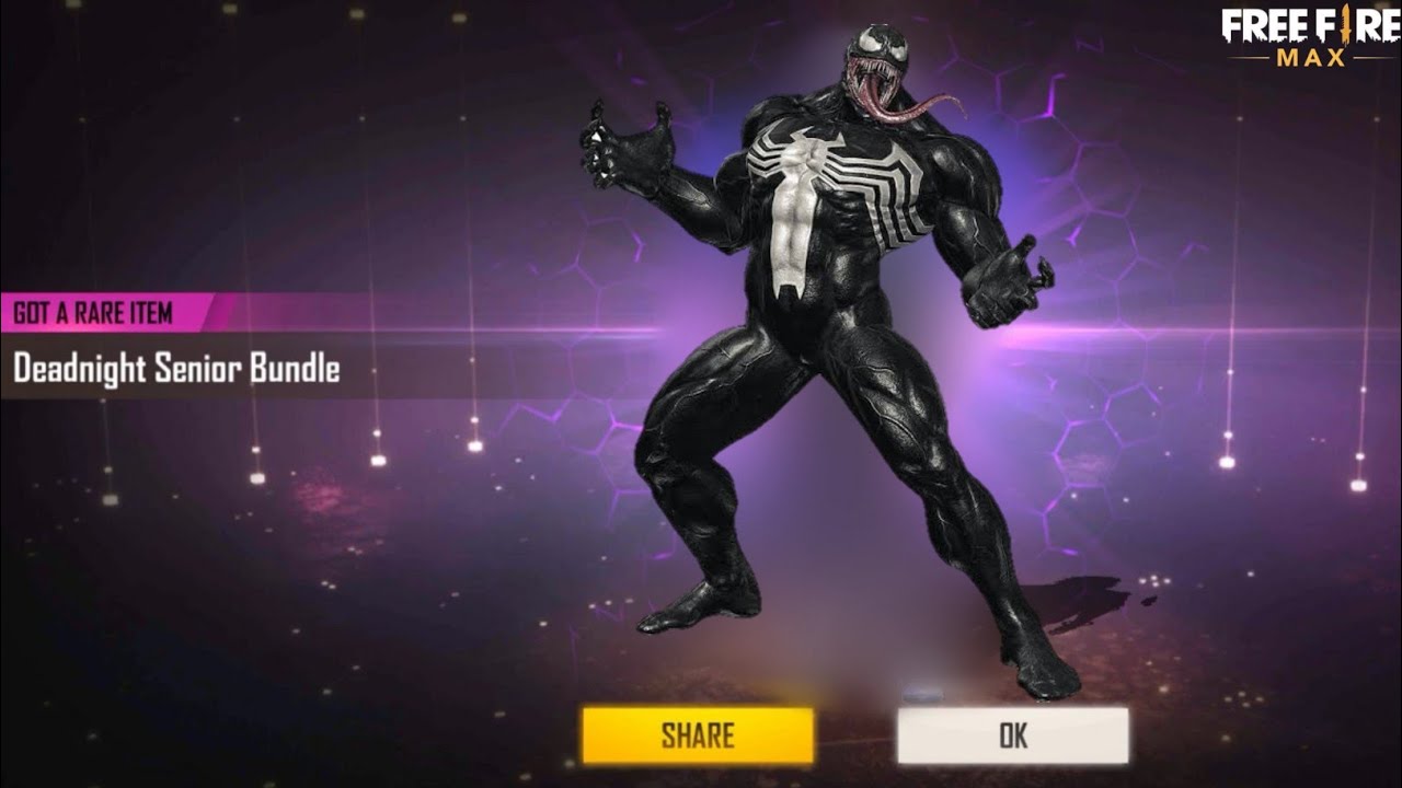 Free Fire MAX x VENOM⚡- I Got Super Rare & Wanted Dark Venom Bundle for ...