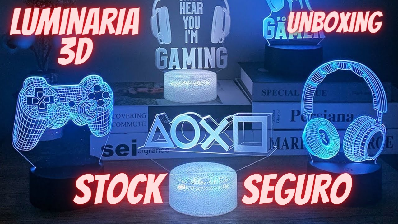 LUMINARIA 3D GAMER MAIS UM UP NO SETUP │ STOCKSEGURO - YouTube