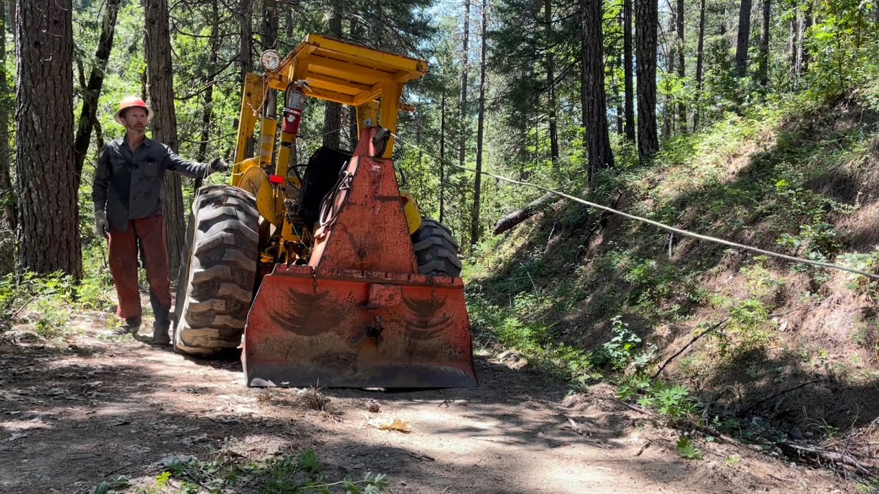Pulling Over a Douglas Fir Tree With Farmi 501 Tractor Winch Part 2 ...