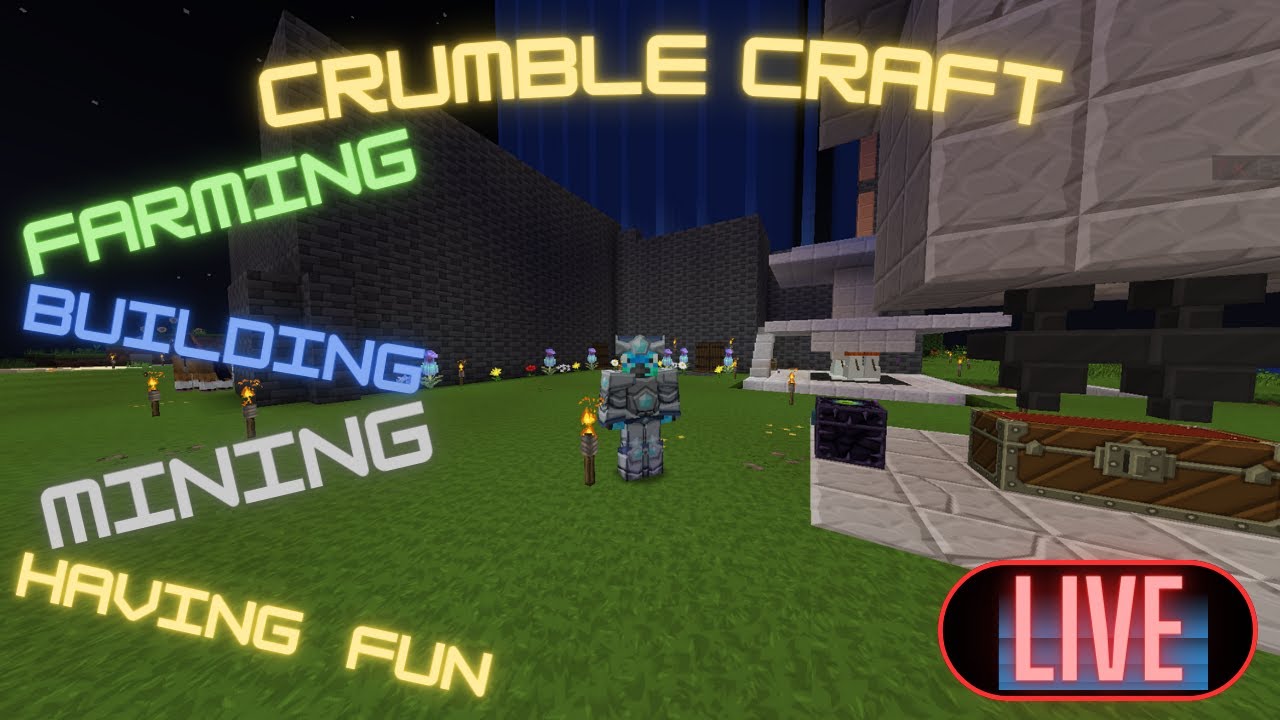 Minecraft Crumble craft LIVE Farming, Mining, Building, Having fun Join ...