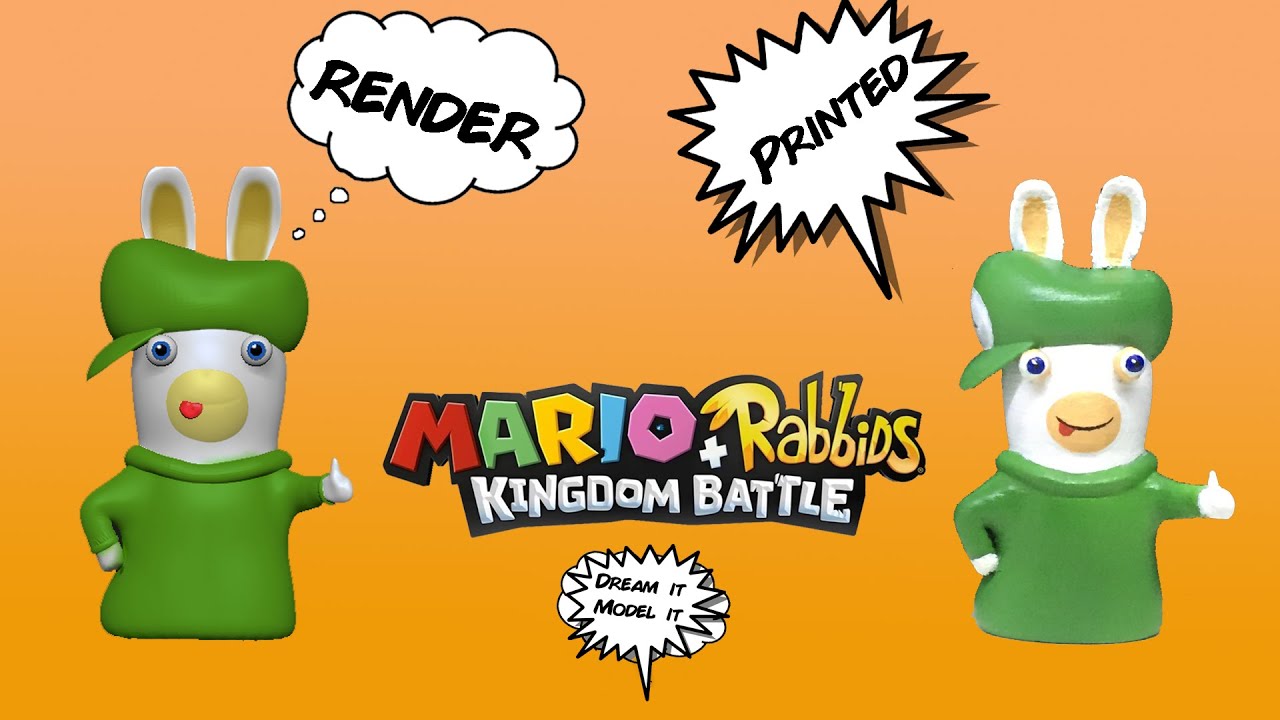 3D Model and Print of Rabbid Luigi - YouTube
