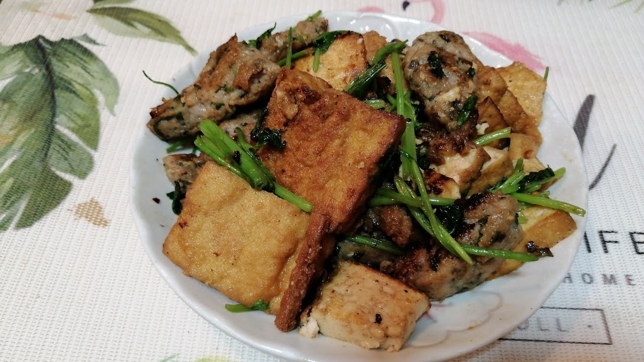 How to cook Mince Fish in Fried Tofu - YouTube