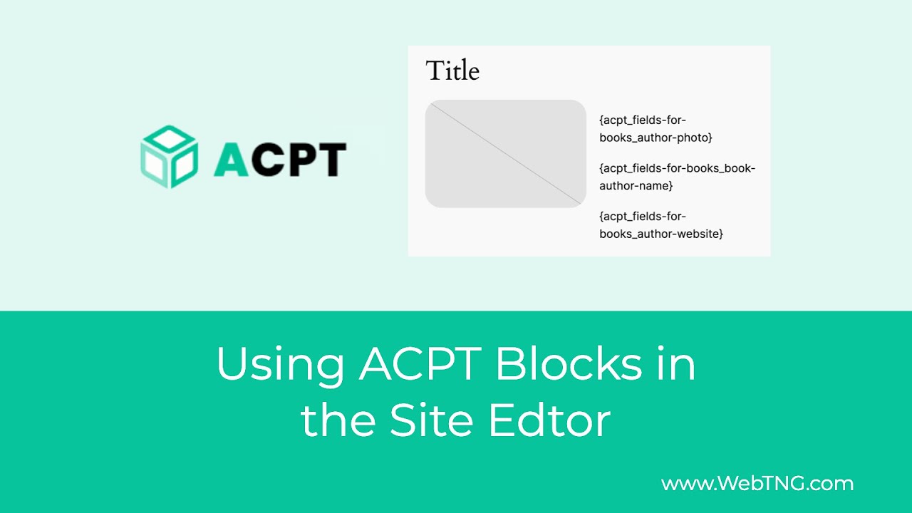 Using ACPT Blocks in the Site Editor - YouTube