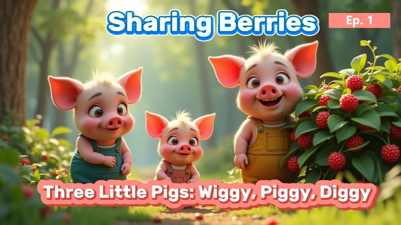 Three Little Pigs Wiggy, Piggy, Diggy #KidsCartoons #kids #YouTubeKids ...