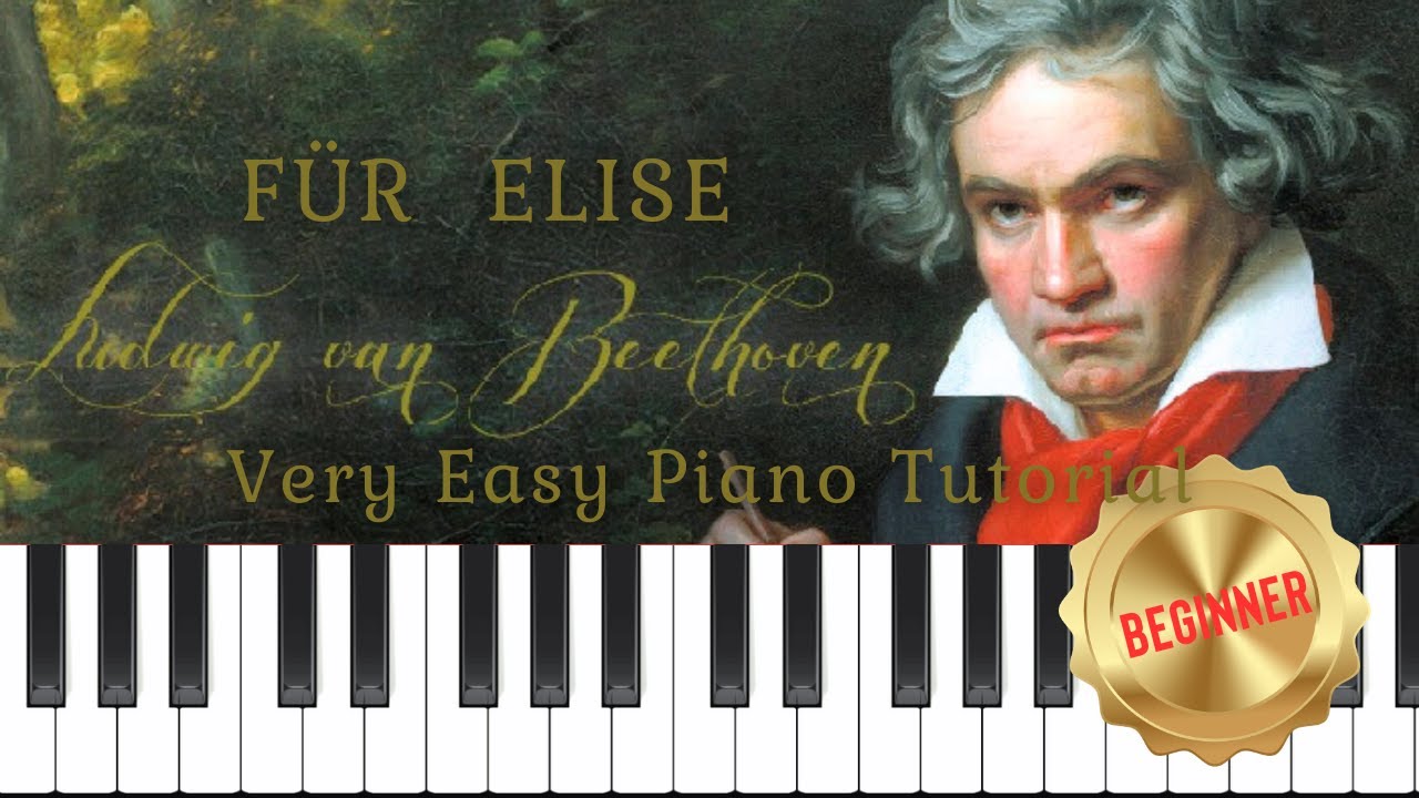 Beethoven - Für Elise | Very Easy Piano Tutorial - Beginner (FREE Sheet ...