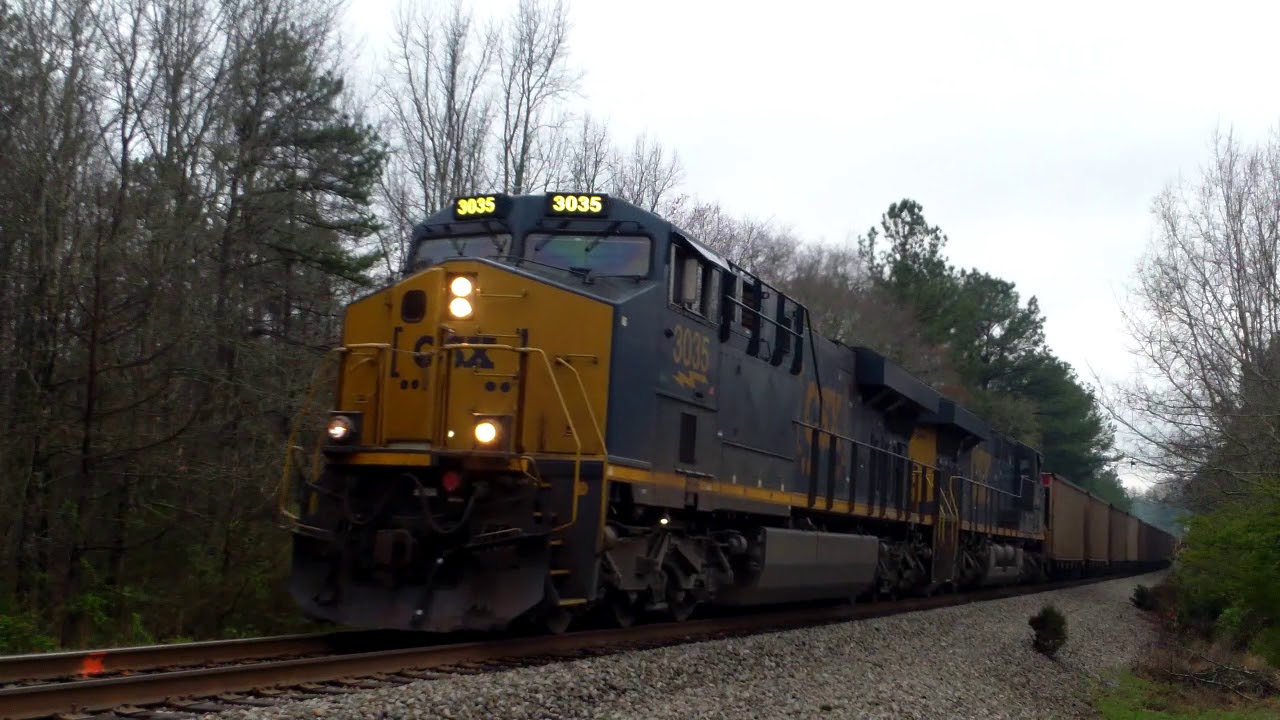 CSX Coal Train E319 With CSX Leader 3035 At Edgemoor SC On The CSX ...