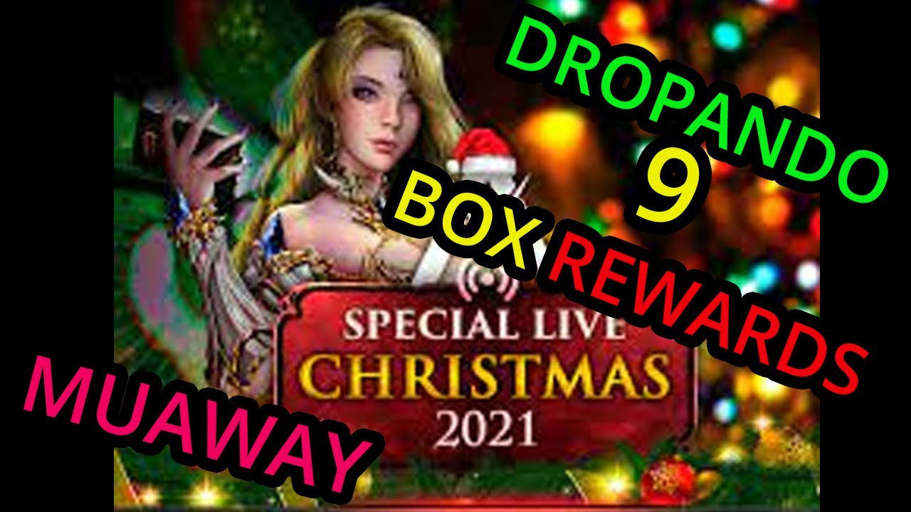 DROPANDO 9 BOX REWARDS #MUAWAY LIVE CHRISTMAS 2021 - YouTube