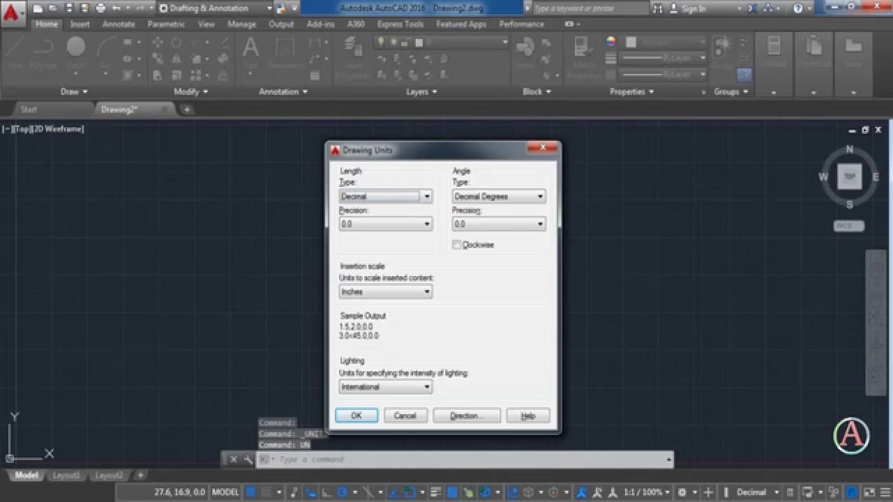 Autocad 2016 - Fast Course for Beginners - Drawing Units and Layer ...